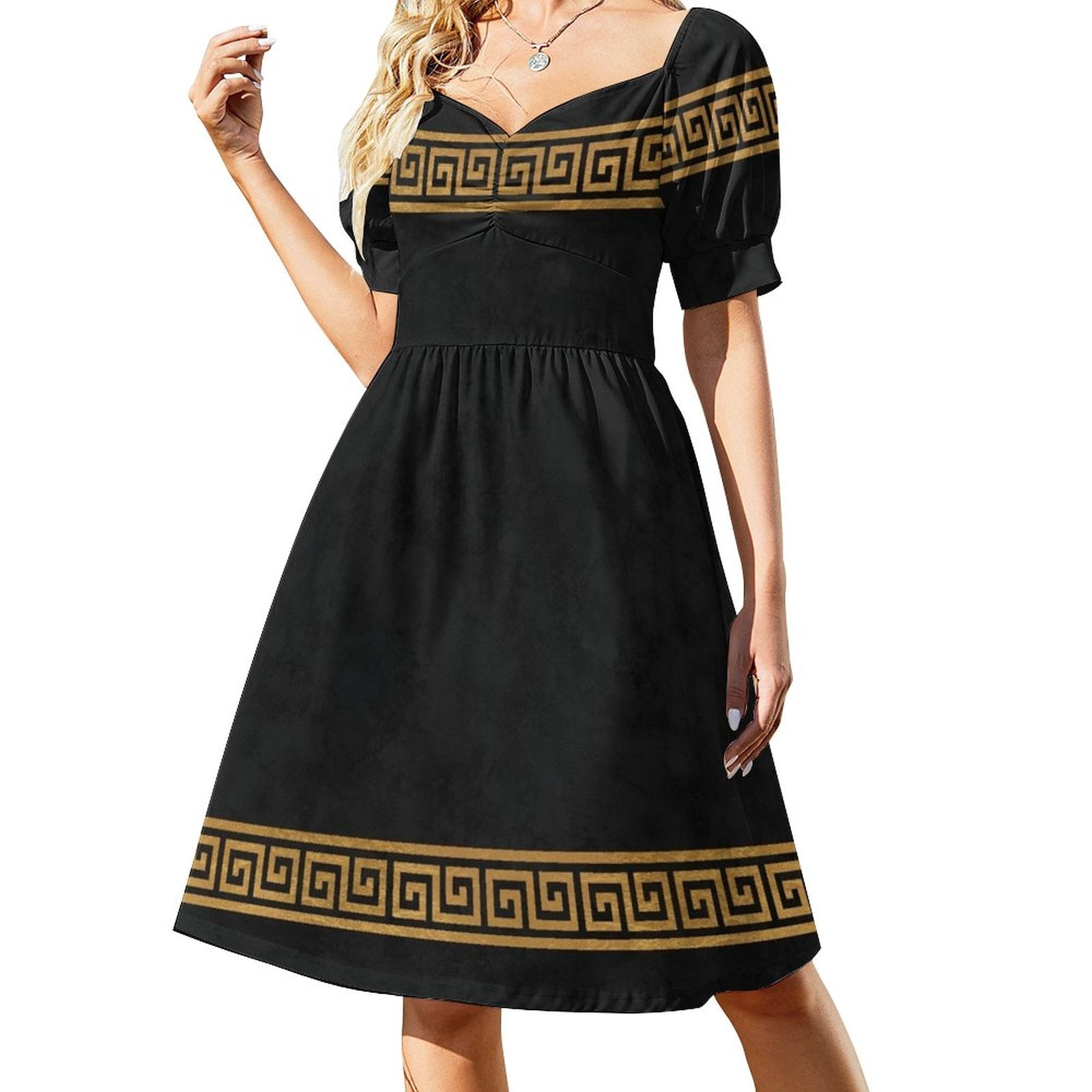 Great Greek Pattern Sleeveless Dress Evening dresses Dresses for ...