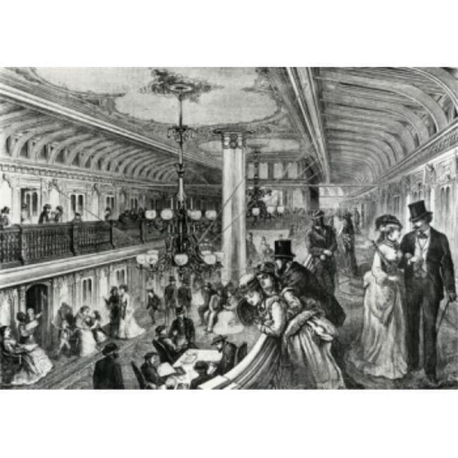 Great Hall of the River Steamboat Bristol 1875 Artist Unknown Poster ...