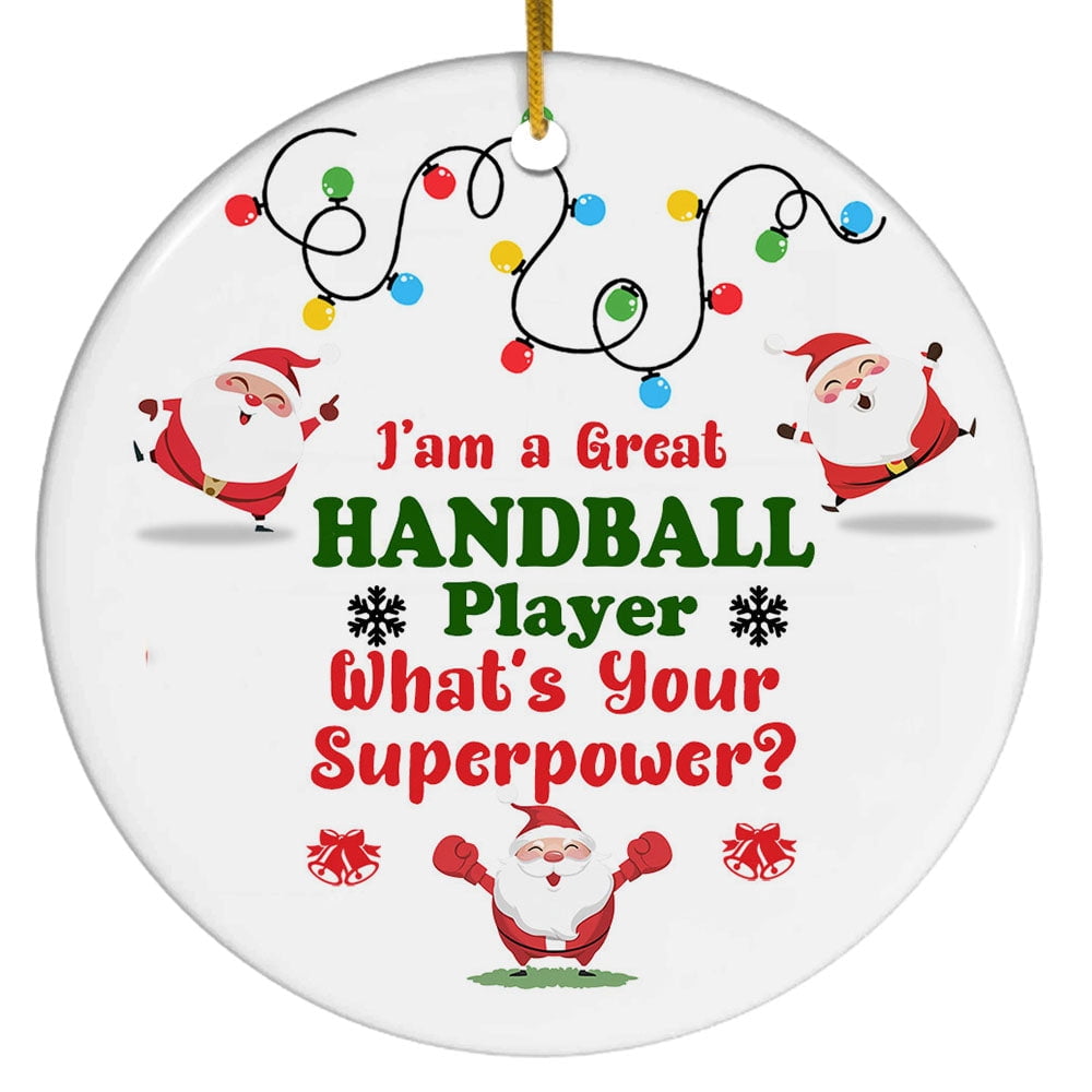 Great Handball Superpower Ornament Santa Gift,Handball Ornament Decor ...