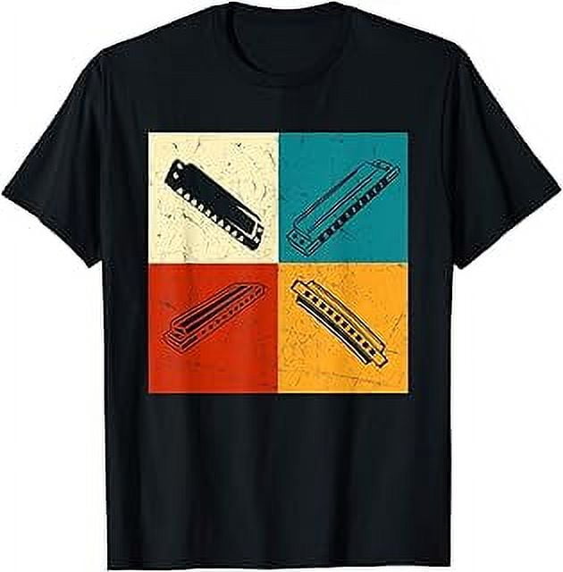 Great Harmonica Gift Music Wind Instrument T-Shirt - Walmart.com
