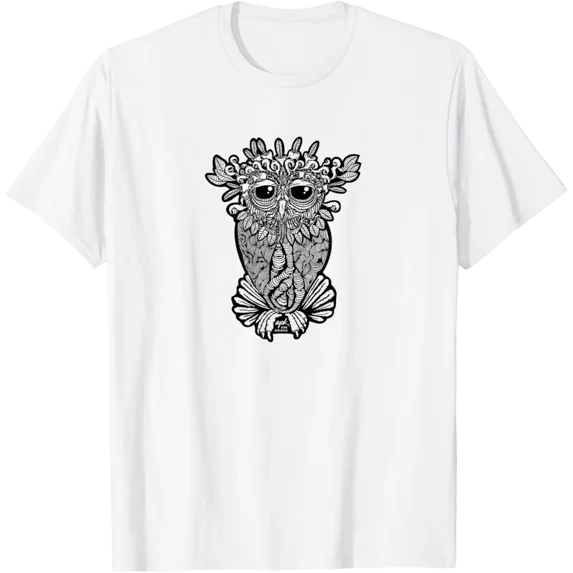 Great Horned Owl Botanical Bird T-Shirt - Walmart.com