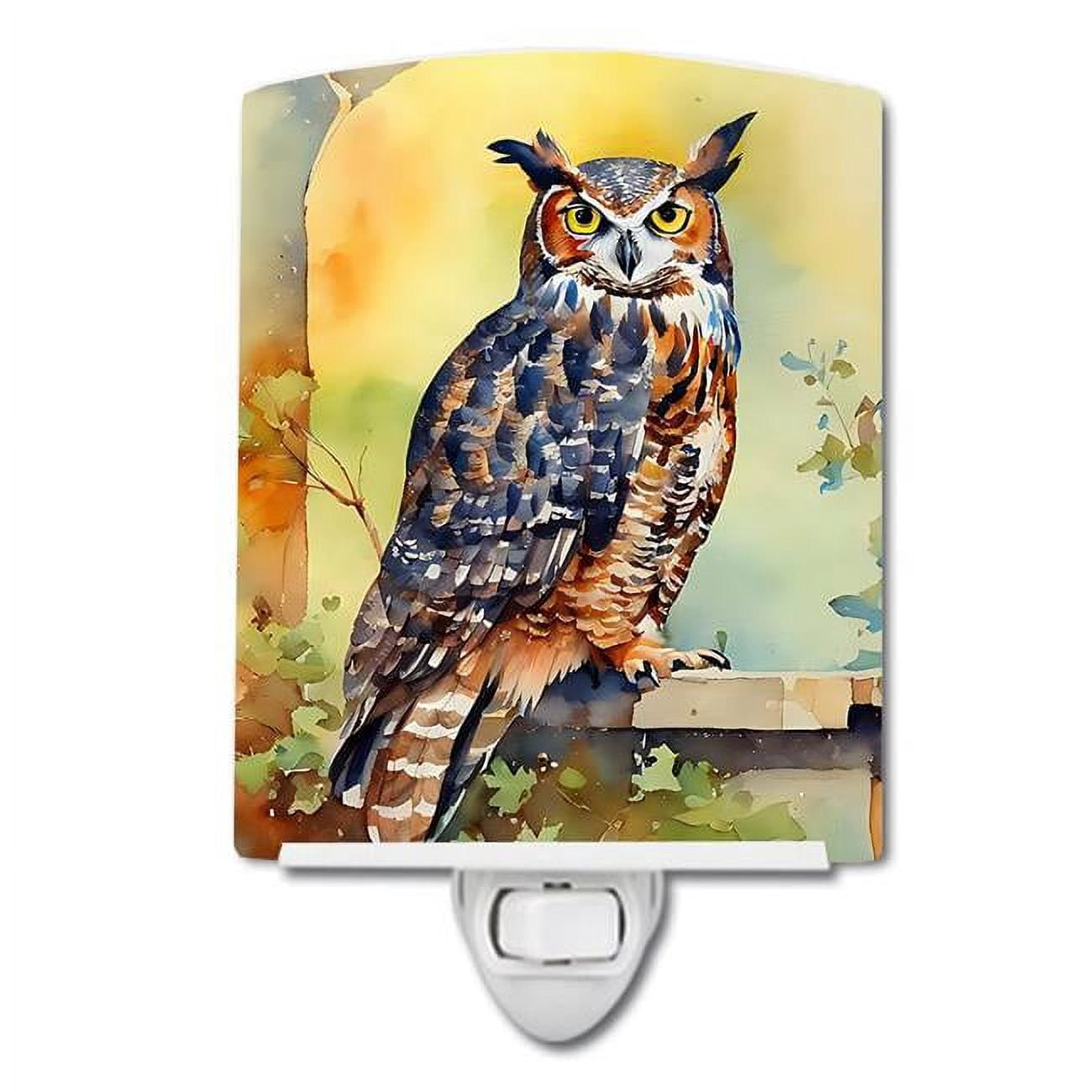 Great Horned Owl Ceramic Night Light 4 in x 6 in - Walmart.com