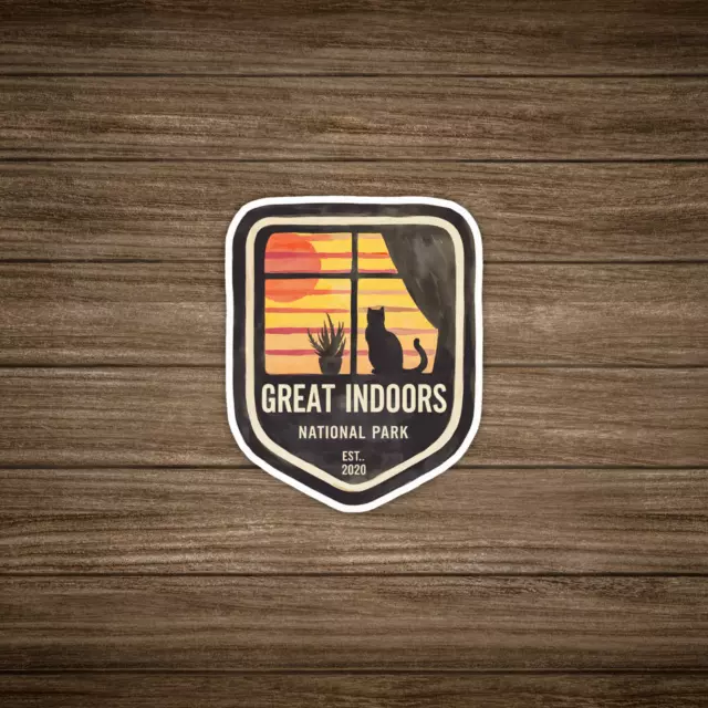 Great Indoors National Park Est. 2020 Vintage Style Stickerphone Decal ...