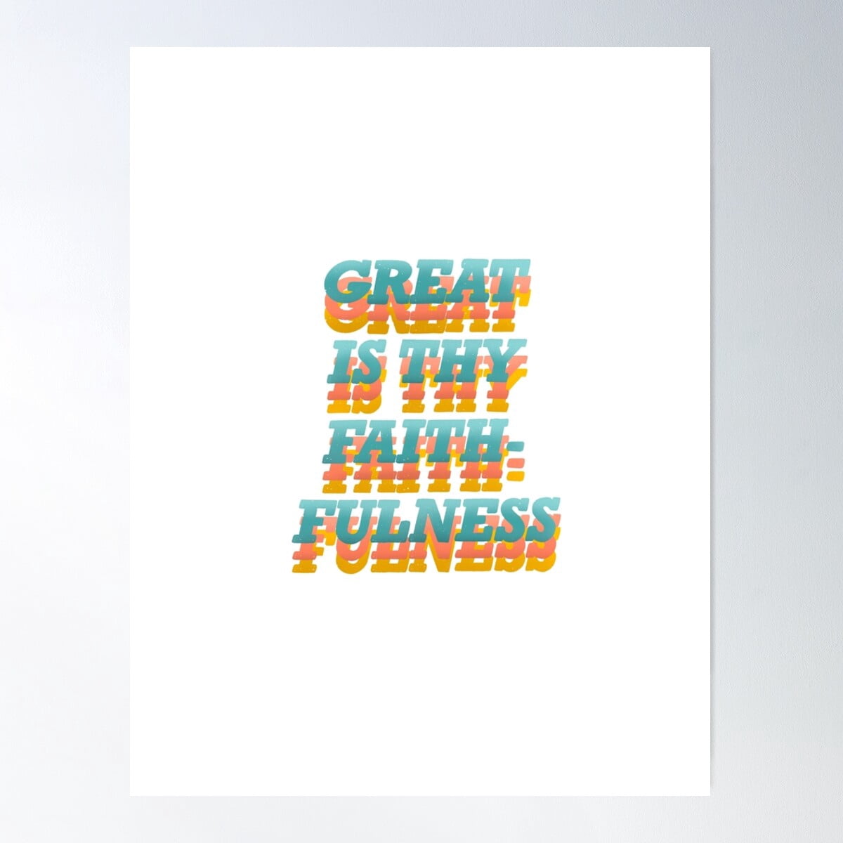 Great Is Thy Faithfulness Poster Wall Art, Modern Wall Decor For Living ...