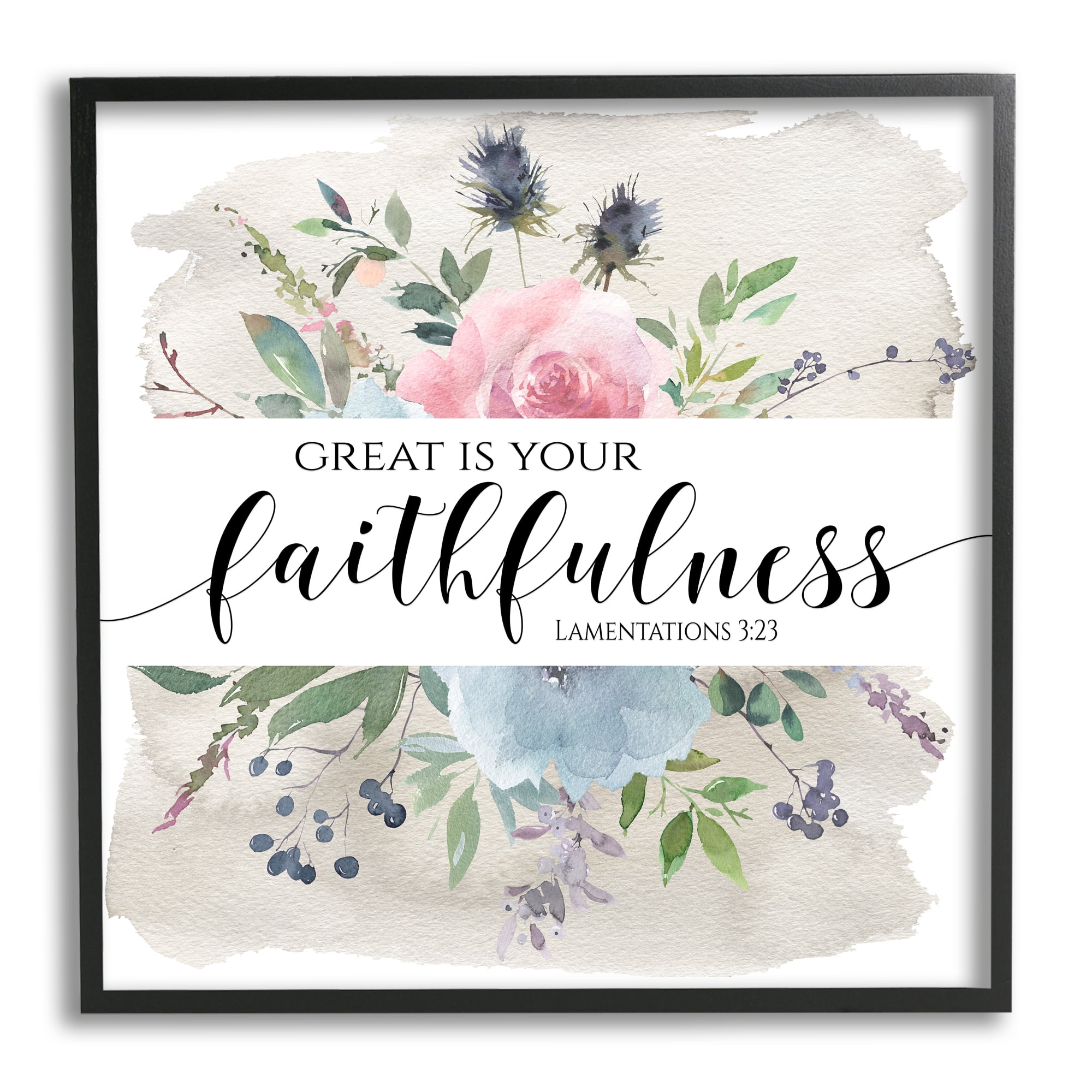 Great Is Your Faithfulness Lamentations 3:23 Wild Florals Religious ...