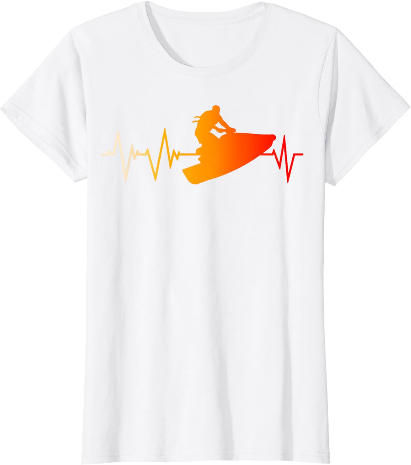 Great Jet Ski Heartbeat Jet Ski Driver PWC Motorsport T-Shirt - Walmart.com