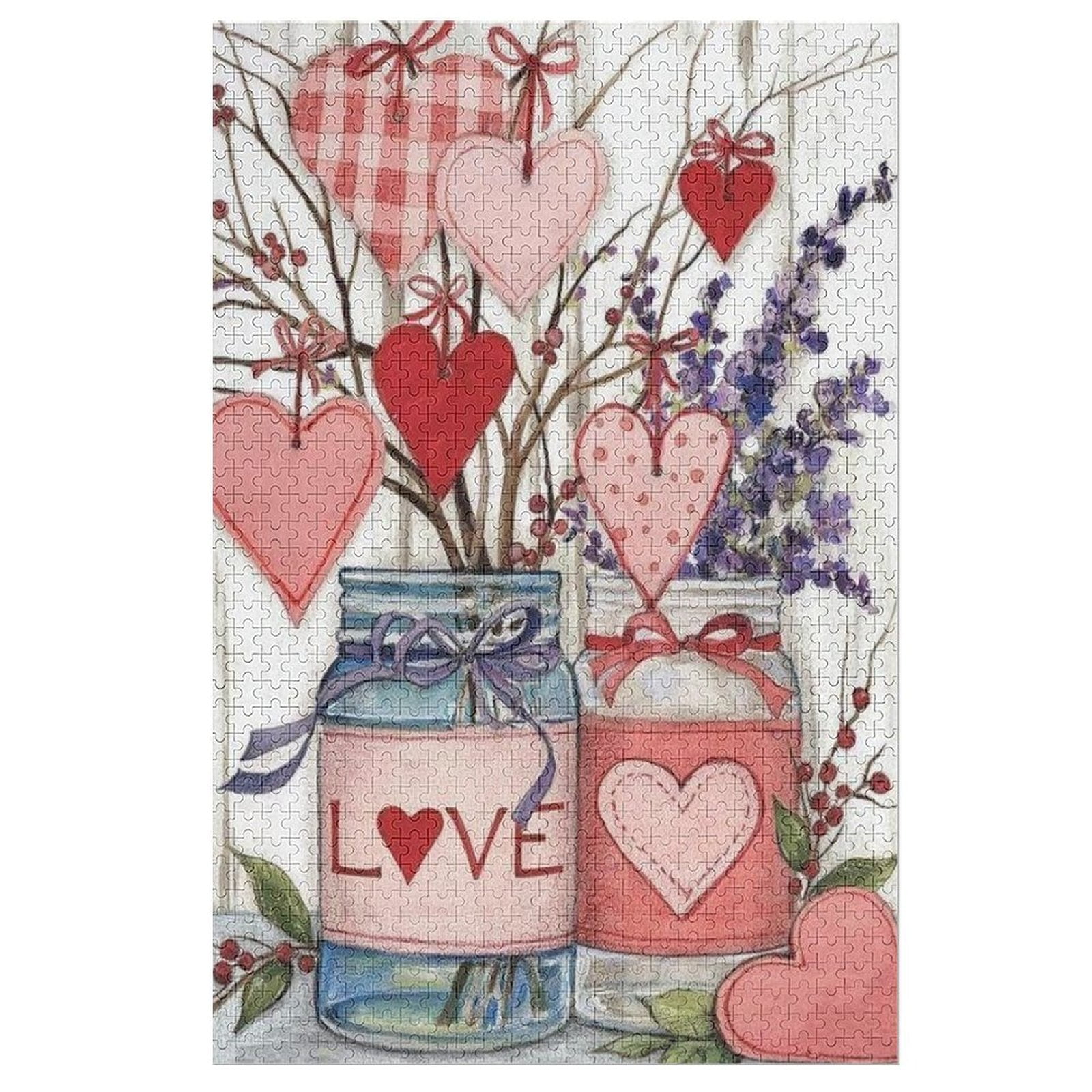 Great Jigsaw Puzzles For Adults 1000 Piece Valentines Day Heart Love
