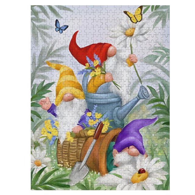 Great Jigsaw Puzzles For Adults 500 Piece Gnome With Butterfly Puzzles