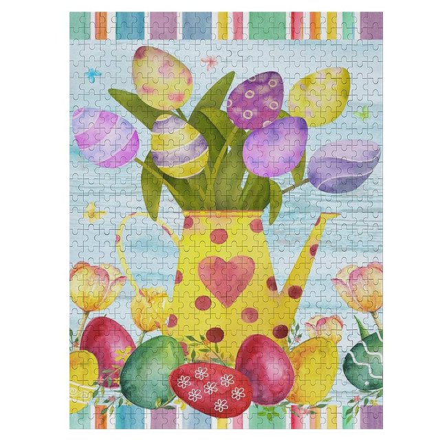 Great Jigsaw Puzzles For Adults 500 Piece Happy Easter Eggs Bouquet