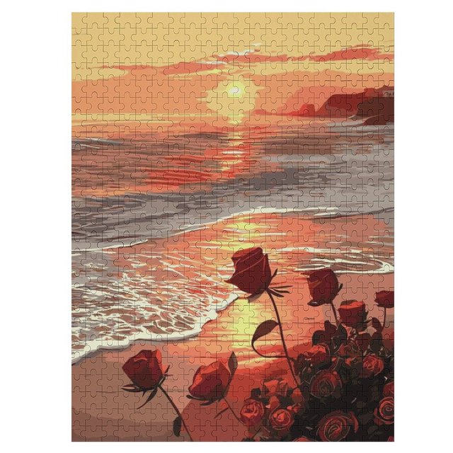 Great Jigsaw Puzzles For Adults 500 Piece Sunsets And Rose Puzzles For