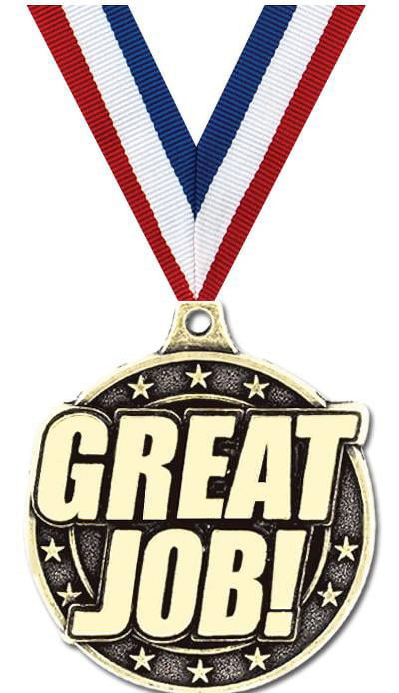 Great Job Medals, 2" Gold Diecast Great Job Medal Award 10 Pack ...
