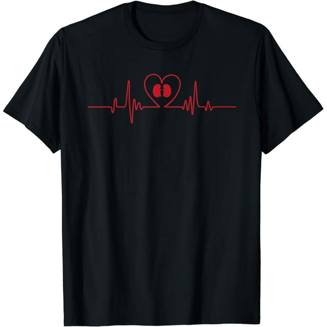 Great Kidney Heartbeat Design Dialysis Nurse RN Nephrology T-Shirt ...