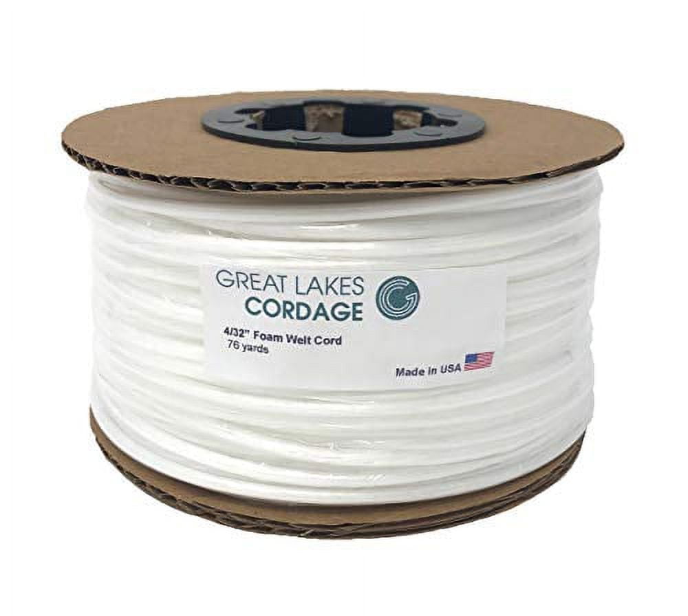 Great Lakes Cordage 4/32" Upholstery Plastic Foam Welt Cord Piping ...