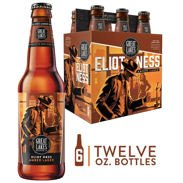 Great Lakes Eliot Ness Amber Lager Craft Beer, 12 fl oz Bottles, 6 pack ...