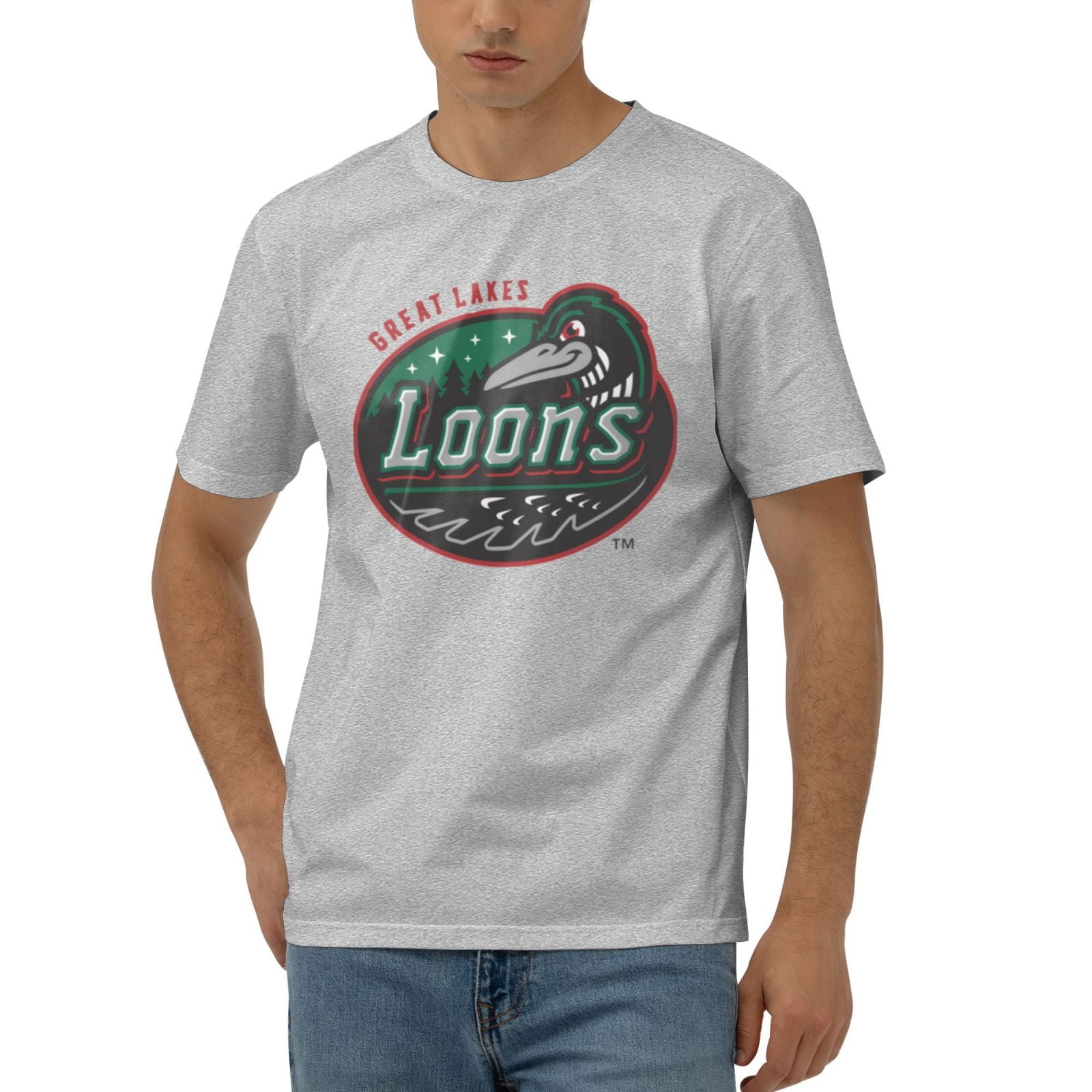 Great Lakes Loons Mens 170g Combed Cotton Short Sleeve T Shirt