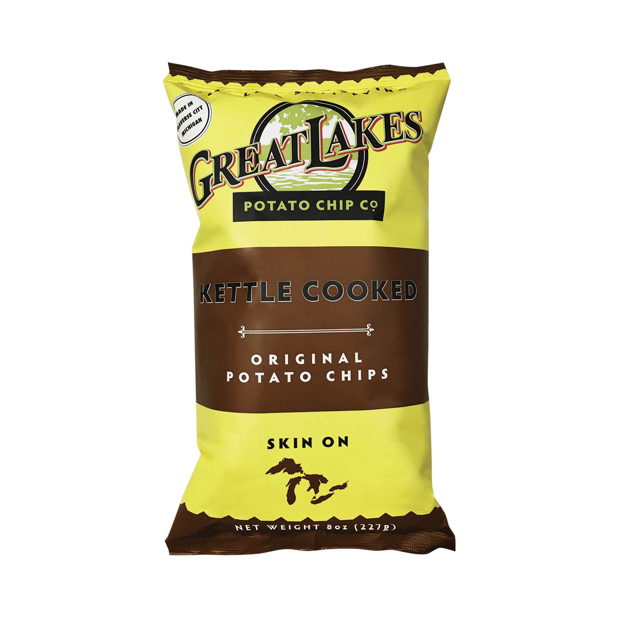 Great Lakes Potato Chips Kettle Chips Original, 8 oz Bag - Walmart.com