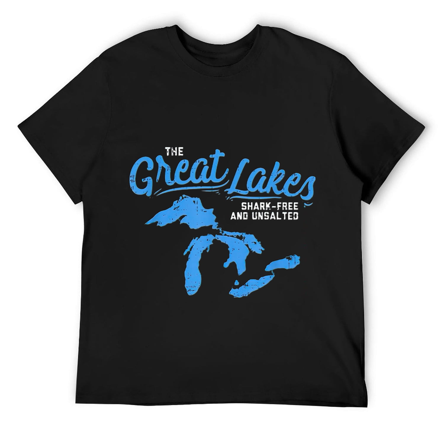 Great Lakes Shark Free & Unsalted Summer Vacation Lake Life T-Shirt ...
