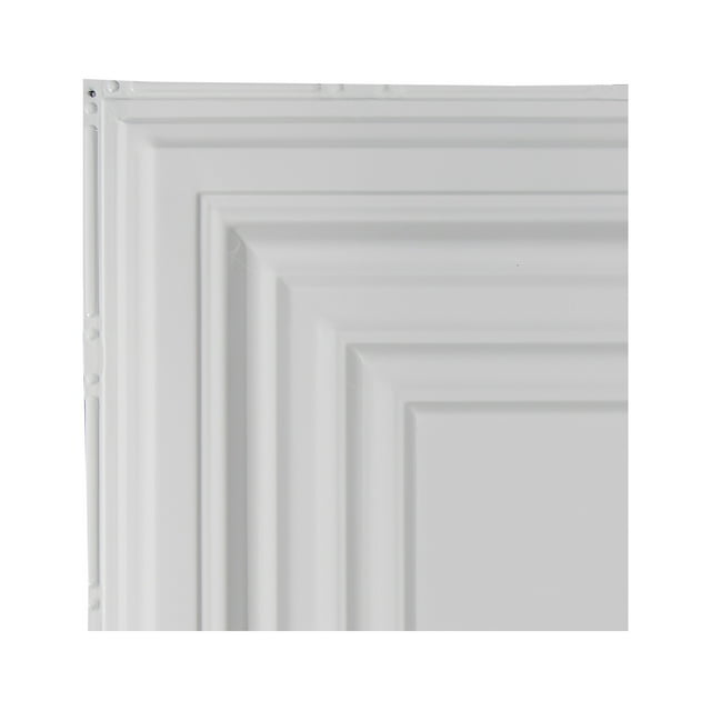 Great Lakes Tin 12in x 12in Detroit Gloss White Ceiling Tile Sample ...