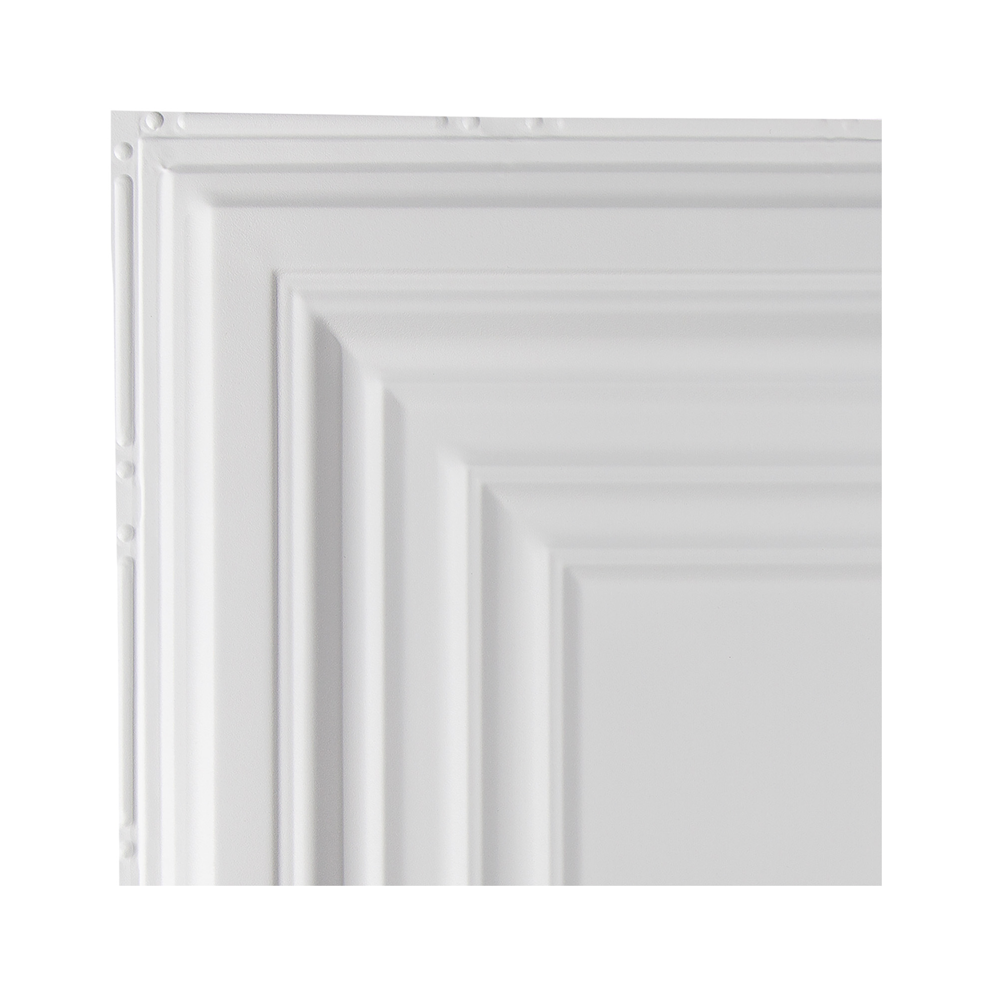 Great Lakes Tin 12in x 12in Detroit Matte White Ceiling Tile Sample ...