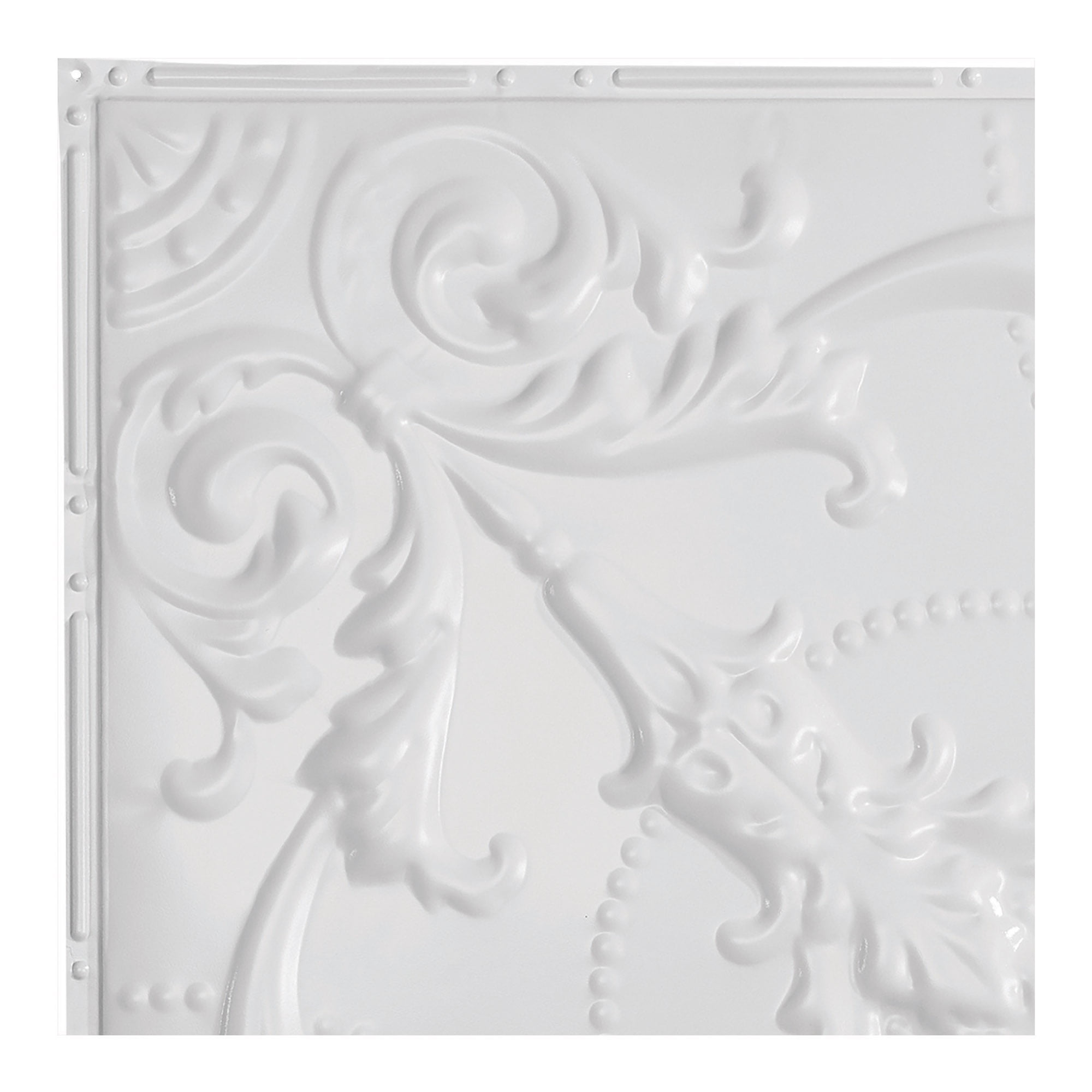 Great Lakes Tin 12in x 12in Saginaw Matte White Ceiling Tile Sample ...