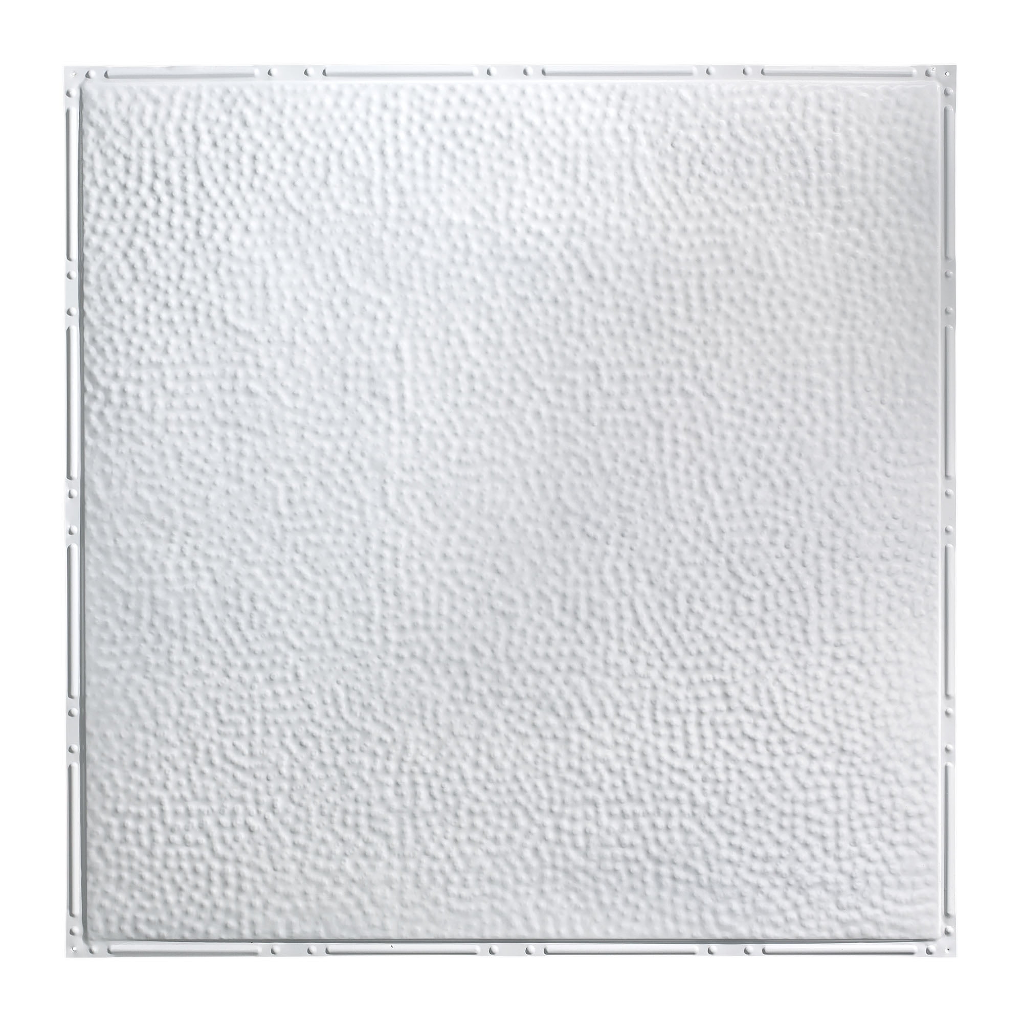 Great Lakes Tin 2ft x 2ft Chicago Gloss White Nail-Up Ceiling Tile (5 ...