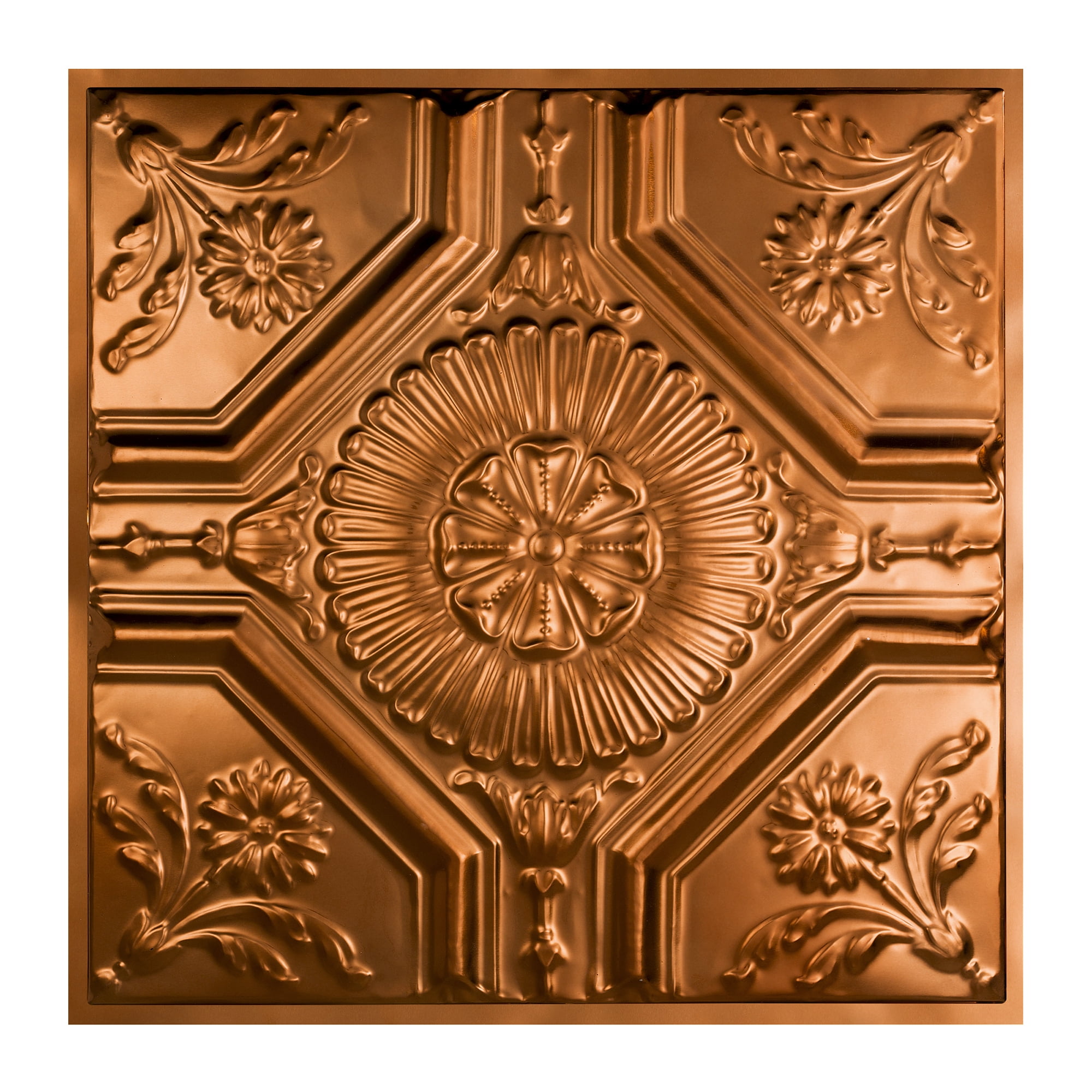 Great Lakes Tin 2ft x 2ft Rochester Copper Lay-In Ceiling Tile (5-Pack ...