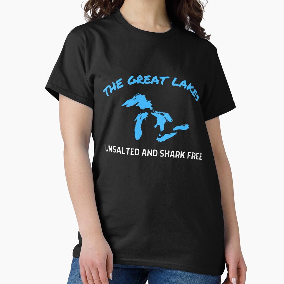 Great Lakes Unsalted And Shark Free Michigan Great Lakes Shirt, Casual ...