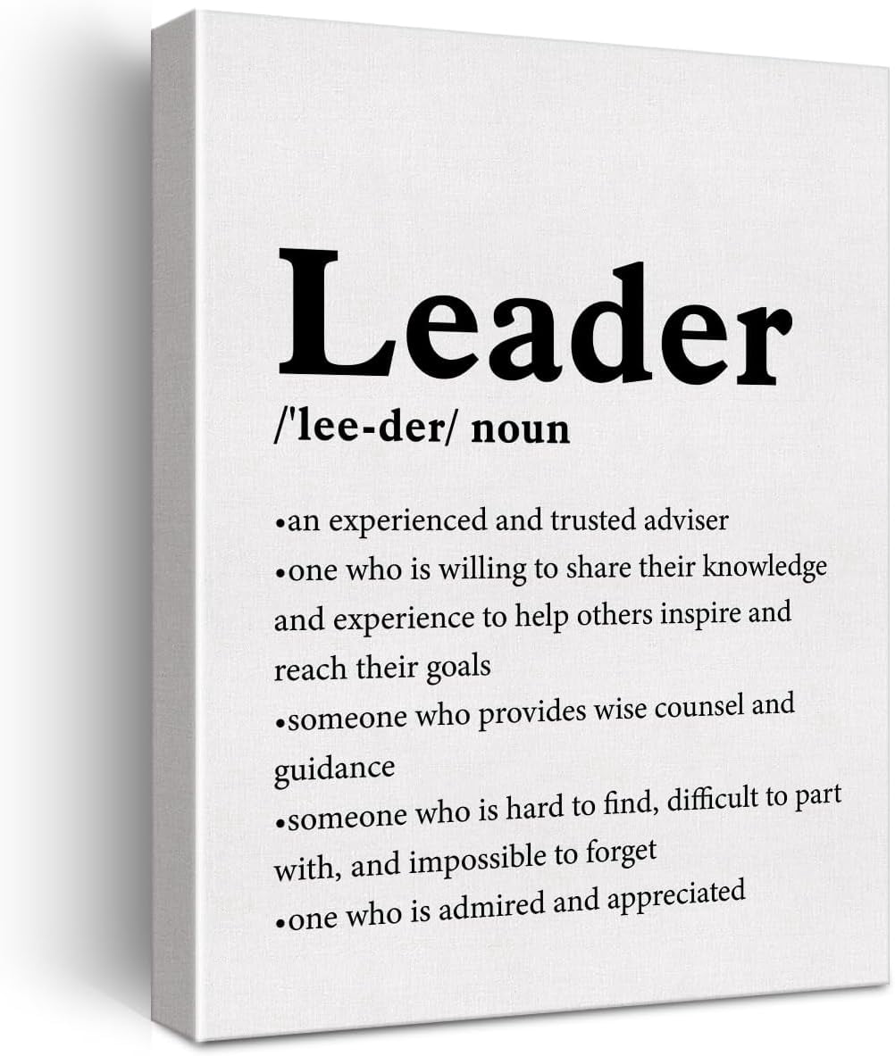 Great Leader Definition Print Home Office Decor Modern Minimalist ...