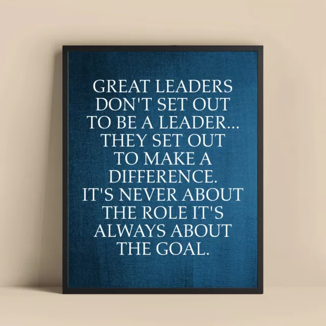 Great Leaders Quote Wall Art - Inspirational Leadership Print NO FRAMED ...