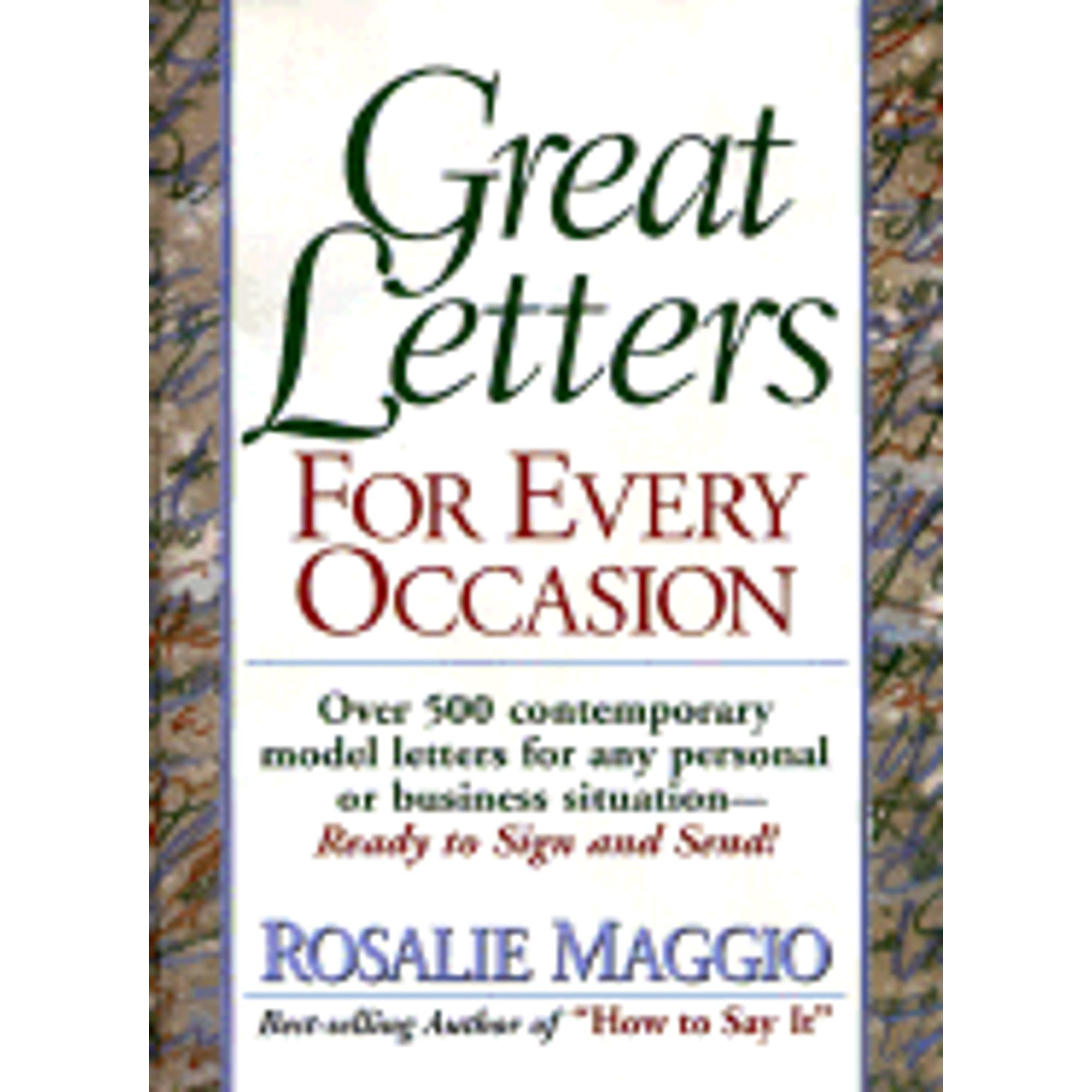 Great Letters for Every Occasion (Hardcover) by Maggio - Walmart.com