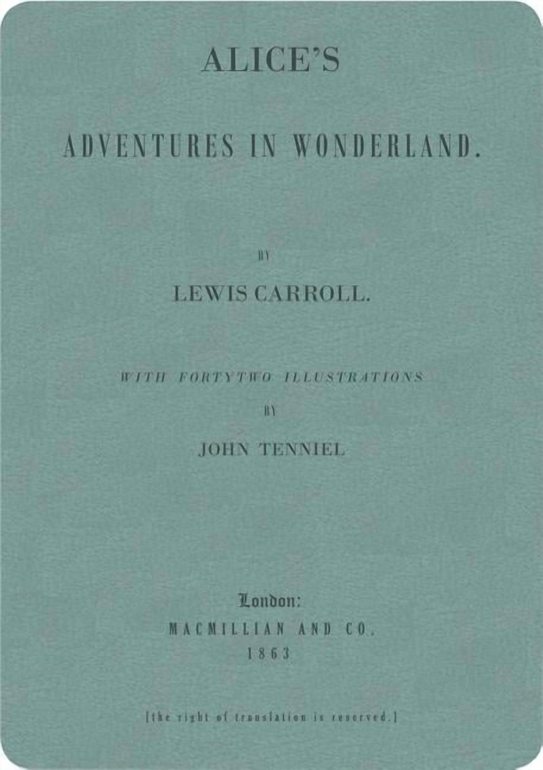 Great Literature Alice's Adventures in Wonderland: Soft Blue Lined ...