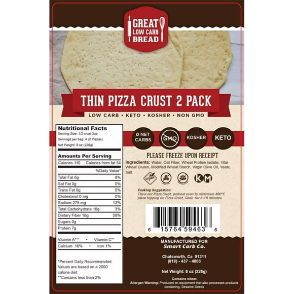 Pizza Crusts Low Carb Breads Bakery