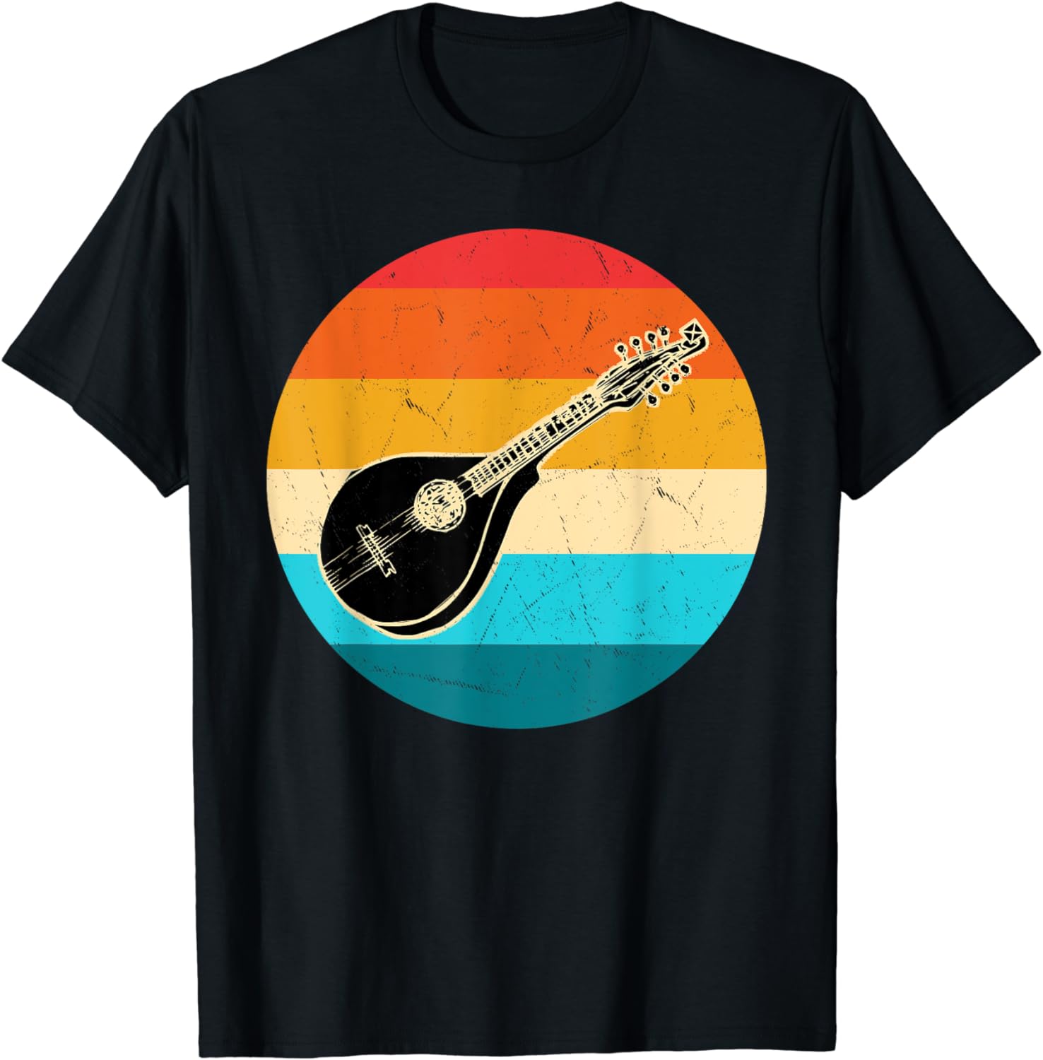 Great Mandolin Silhouette Gift Musical Instrument T-Shirt - Walmart.com