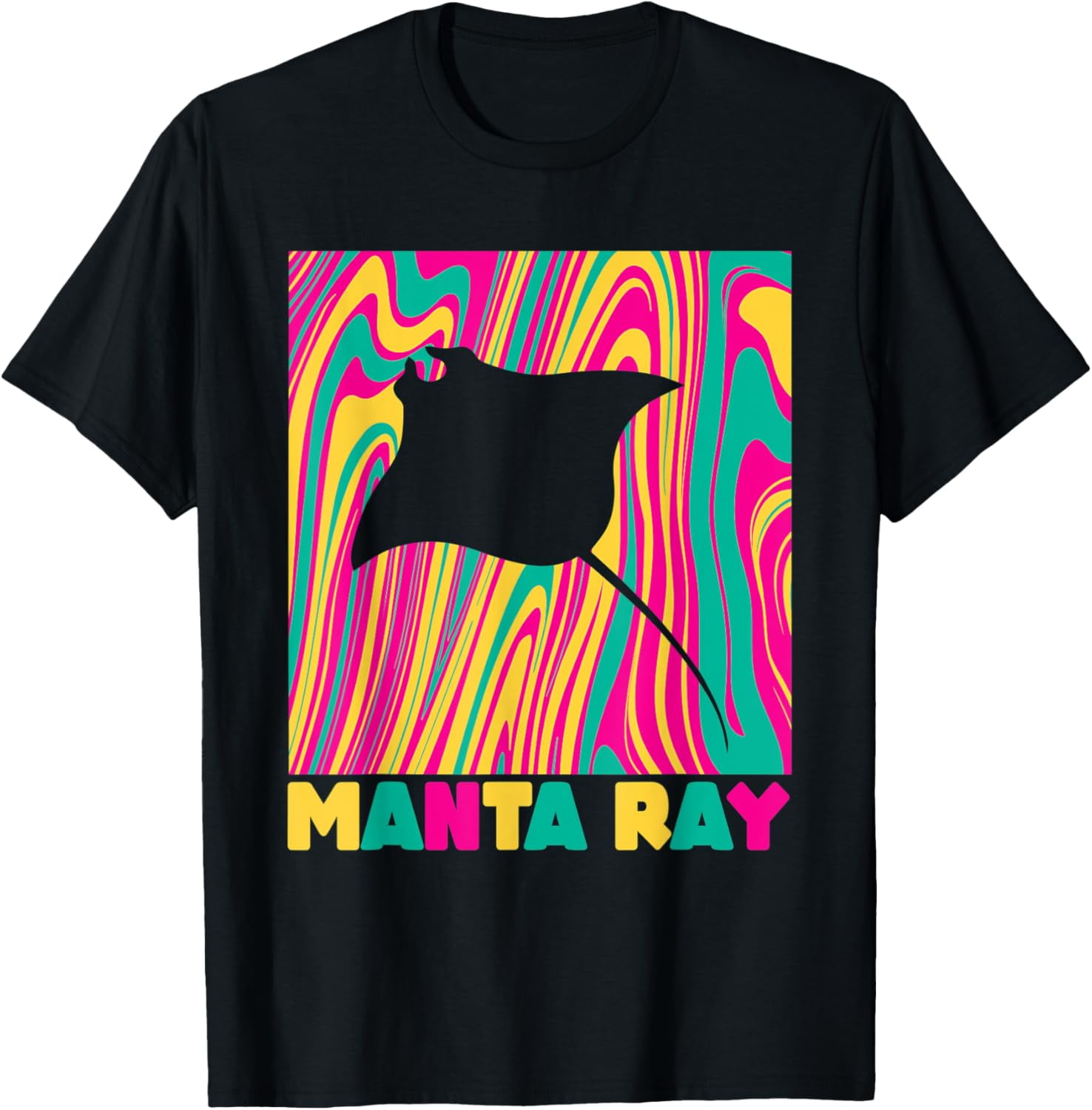 Great Manta Ray Silhouette Ocean Diving Design Rays T-Shirt - Walmart.com