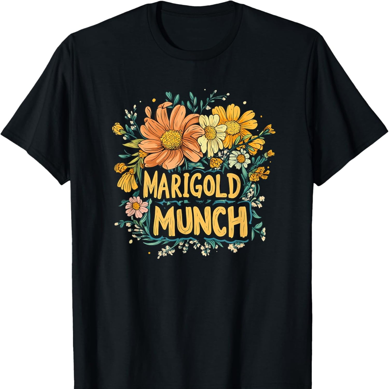 Great Marigold Munch Flowers for B1O and Gir1ls T-S1Hirt - Walmart.com