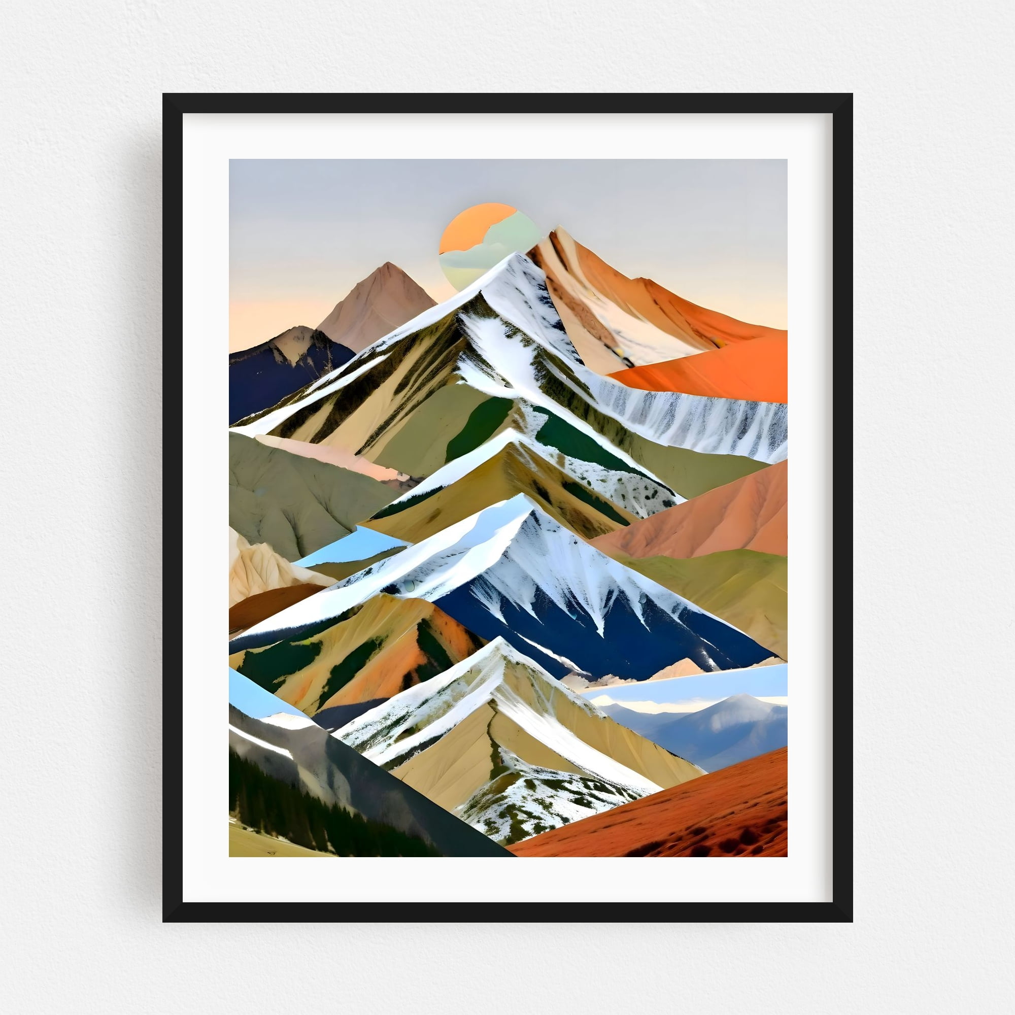 The Great Mountain Ranges - India Digital Art Abstract Mountain ...