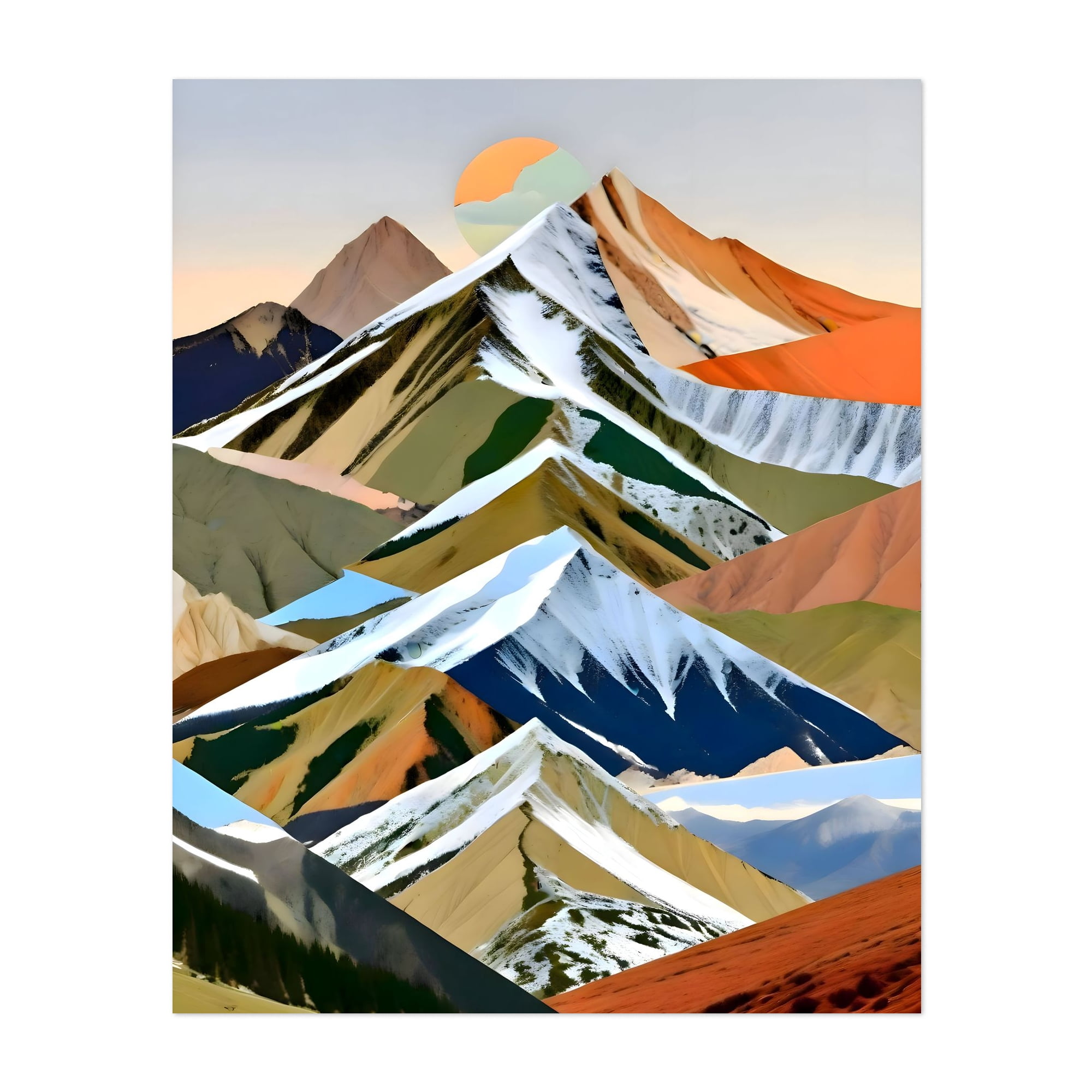 The Great Mountain Ranges - India Digital Art Abstract Mountain ...