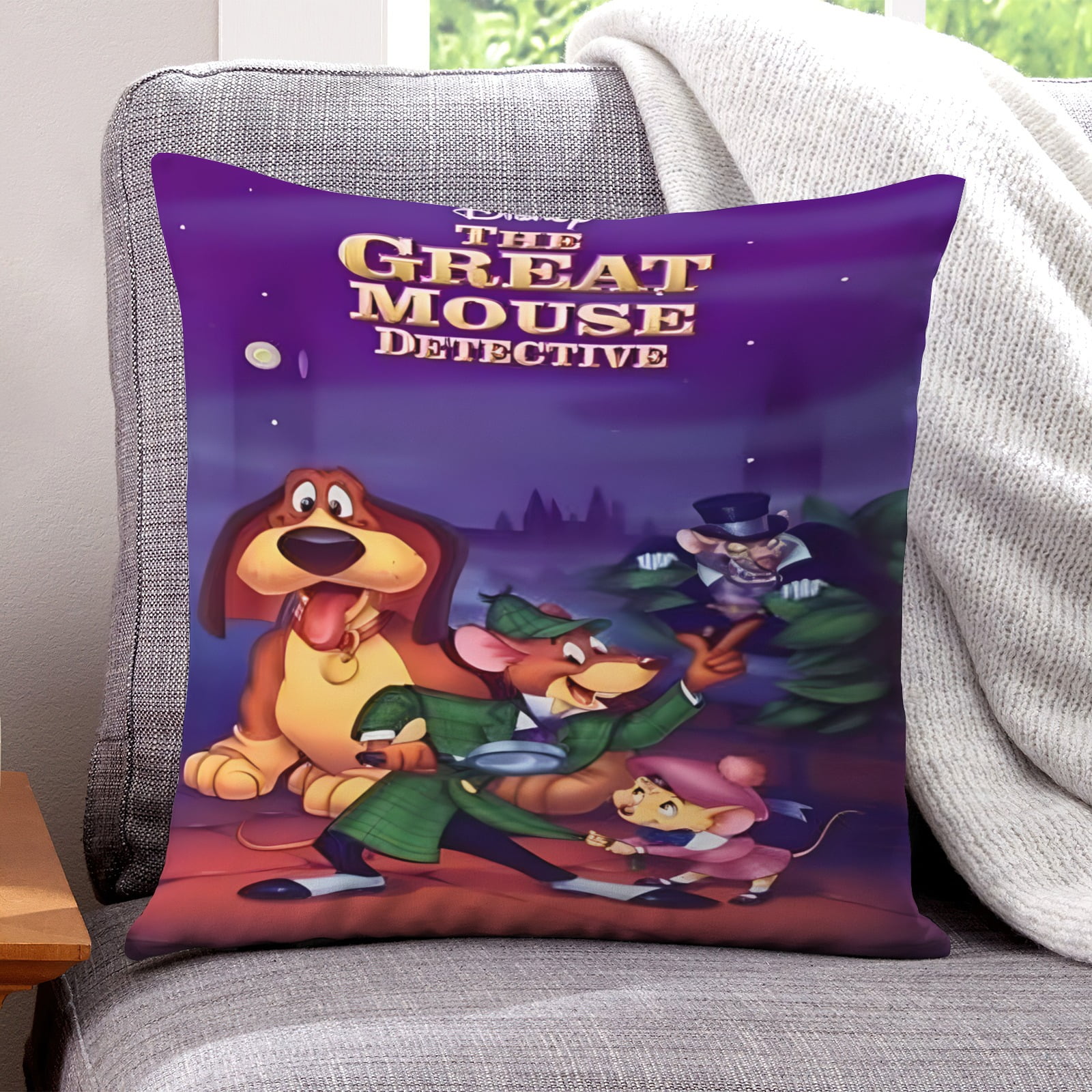 The Great Mouse Detective Throw Pillow Cover Case adding vibrant ...