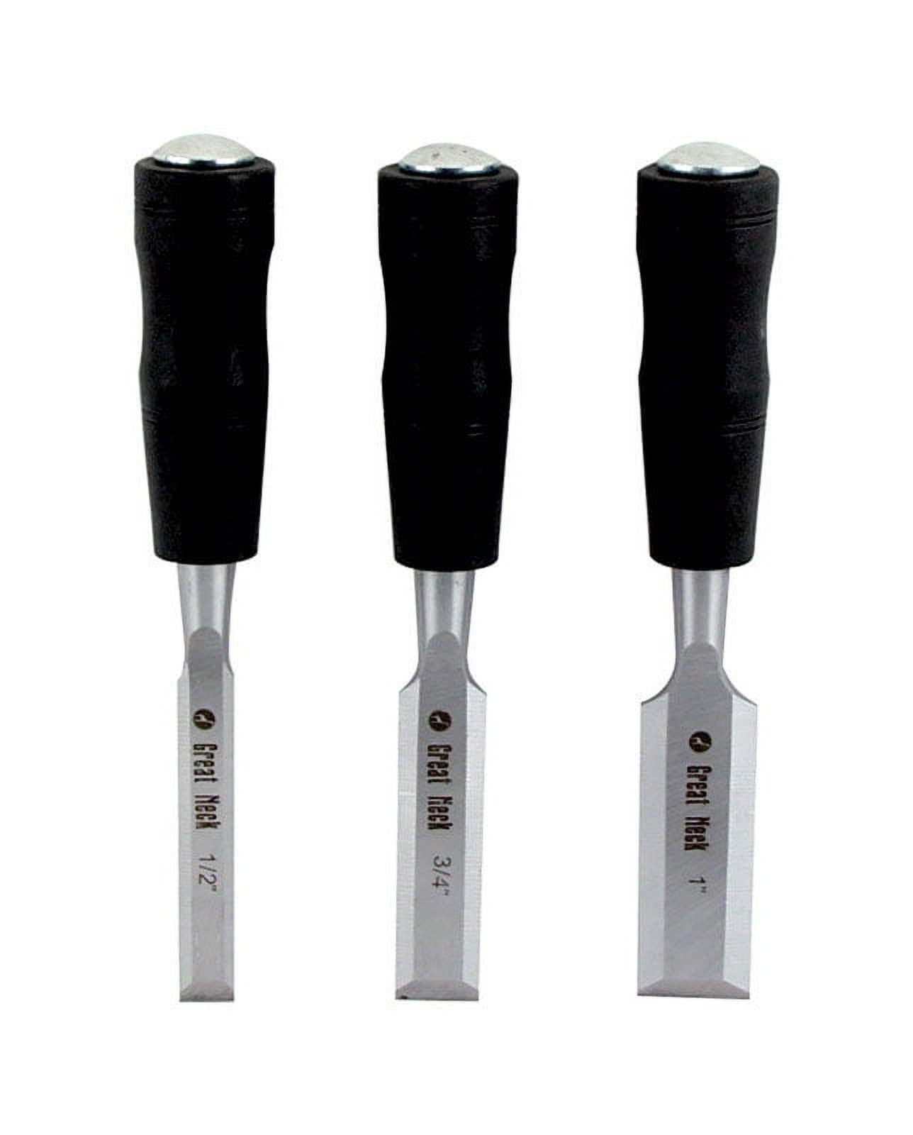 Great Neck 1 in. W Forged Steel Wood Chisel Set 3 pk - Walmart.com