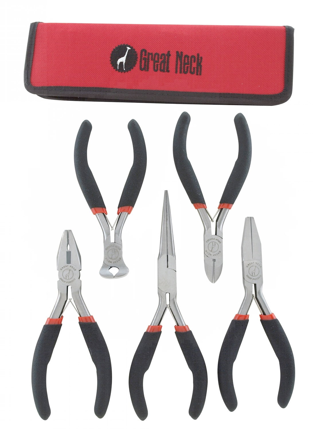 Great Neck 43010 Hobby Plier 5 Piece Set With Zipper Case - Walmart.com