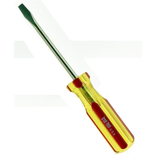 Great Neck G44C 1/4 x 4 Professional Round Shank Slotted Screwdriver ...
