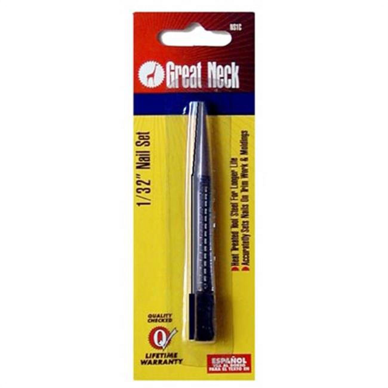 Great Neck Saw 1-32in. Tip Size Nail Set NS1C - Walmart.com