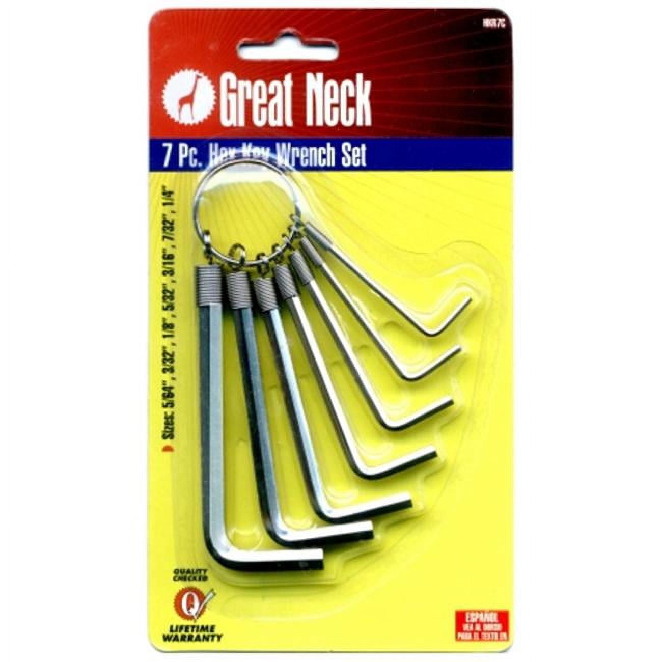 Great Neck Saw Hex Keys On Ring Standard 7 Piece Set HKR7C - Walmart.com