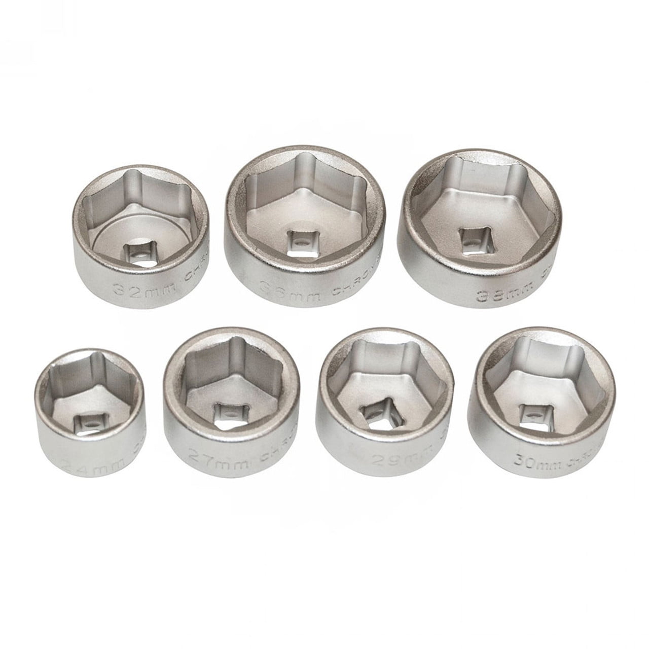 OEMTOOLS 7 Piece 3/8 Inch Drive Oil Filter Cap Removal Socket Set ...