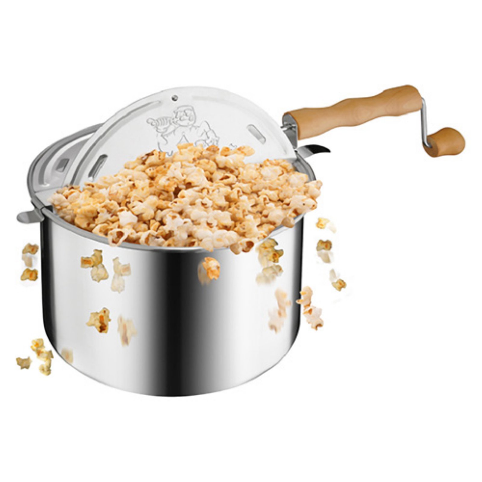 Great Northern Popcorn Original Stovetop Crank Pot 6.5-Quart Popper ...