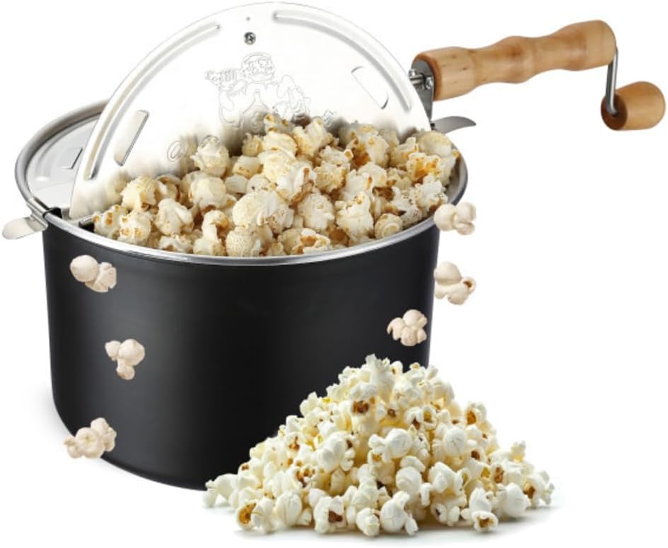 Great Northern Popcorn Stovetop Popcorn Maker 6.5-Quart Popper Pan with ...