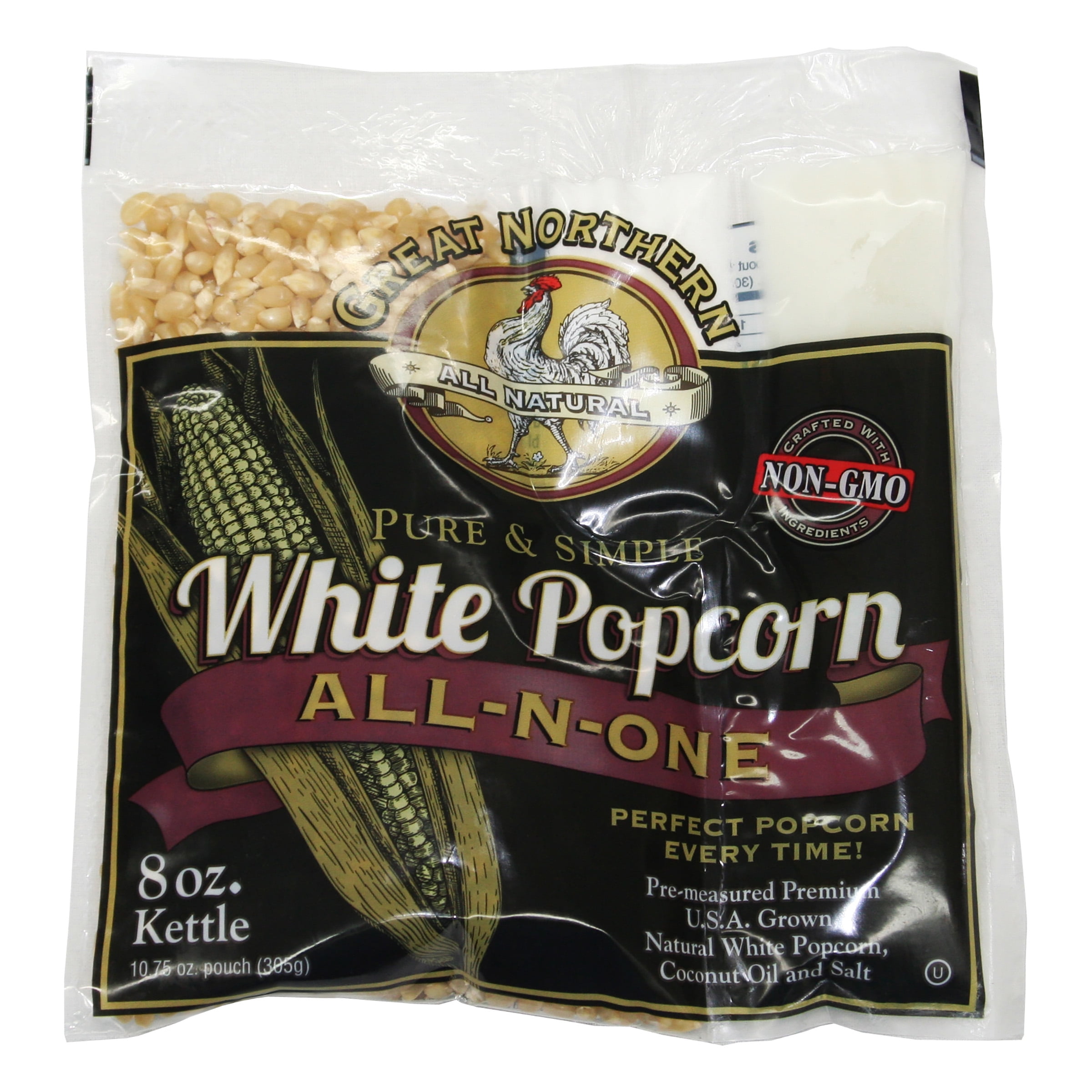 Great Northern Popcorn White Popcorn 8 oz 24 Pack - Walmart.com