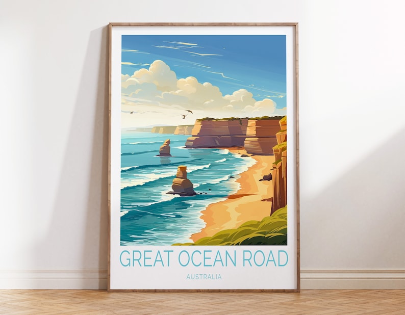 Great Ocean Road Poster – Australia Wall Art, Great Ocean Road Print ...