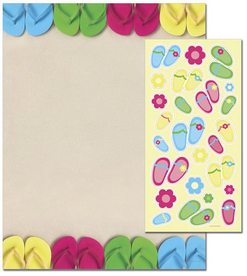 Great Papers 2012135 Bright Flip Flops Letterhead - 80 Sheets/Pack ...