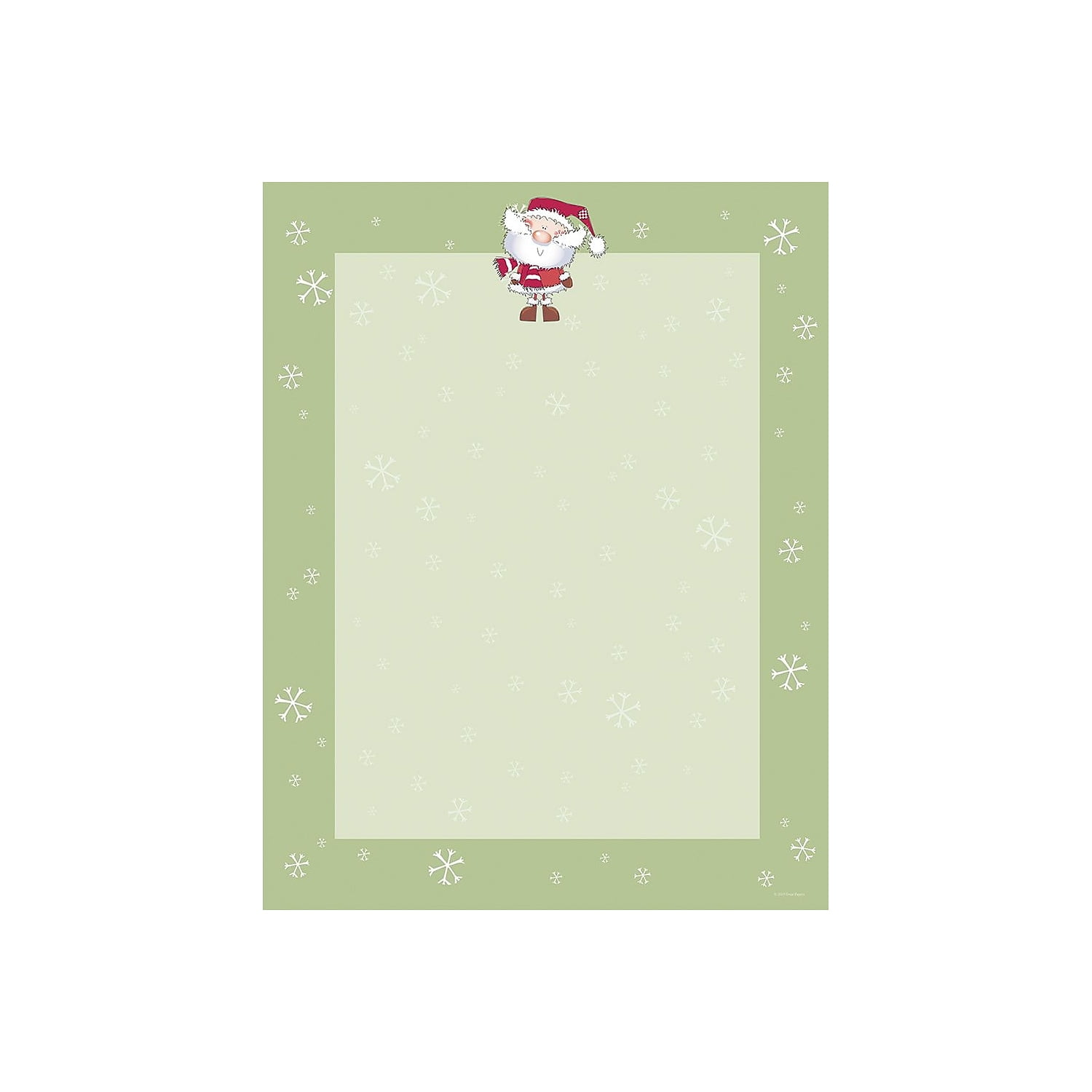 Great Papers! 8.5" x 11" Imprintable Stationery, Merry Christmas Santa ...